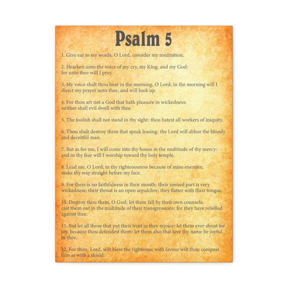 Express Your Love Gifts | Art | Scripture Sign Psalm 5 Chapter Gold ...